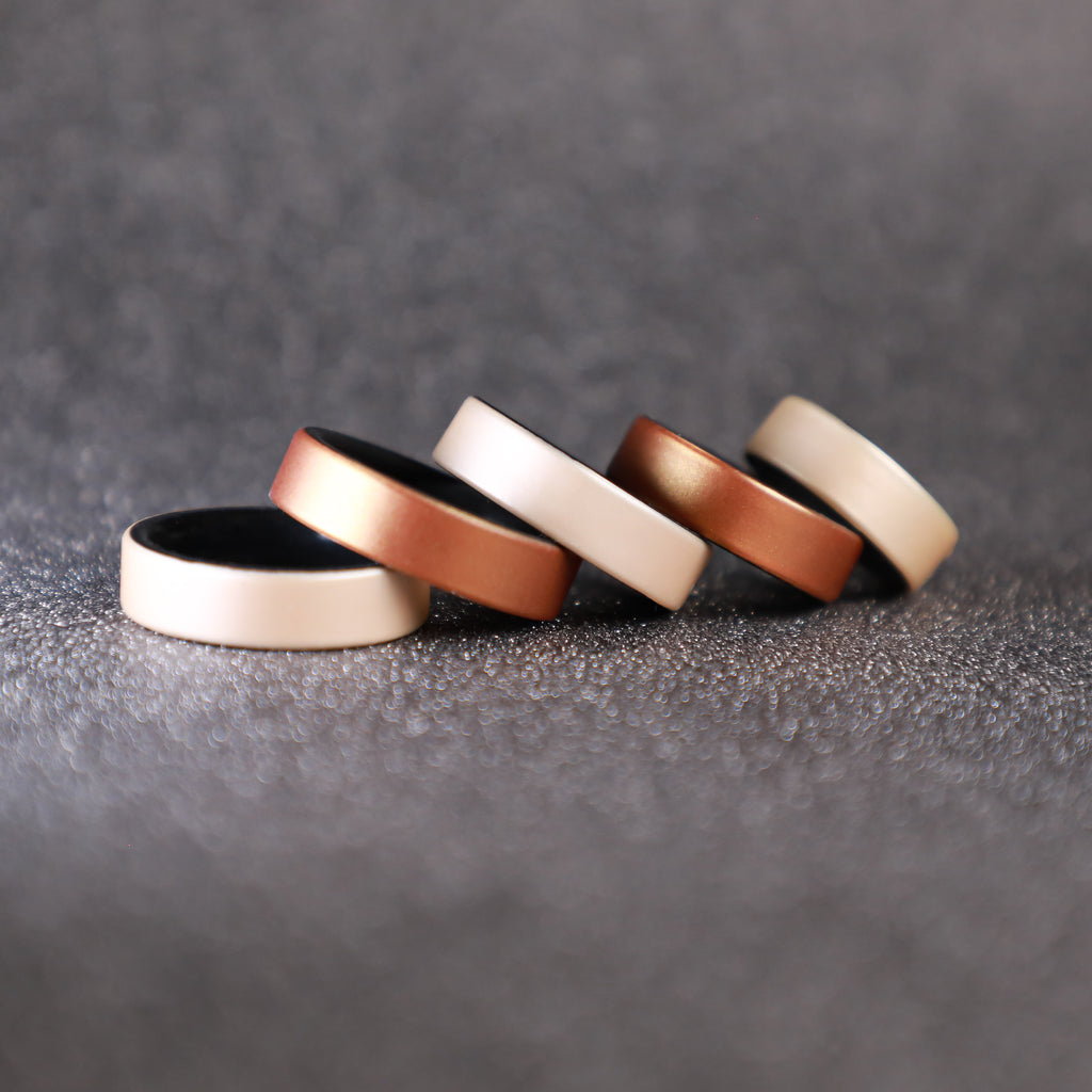 Antique Gold Dual Layer Breathable Silicone Ring | Knot Theory
