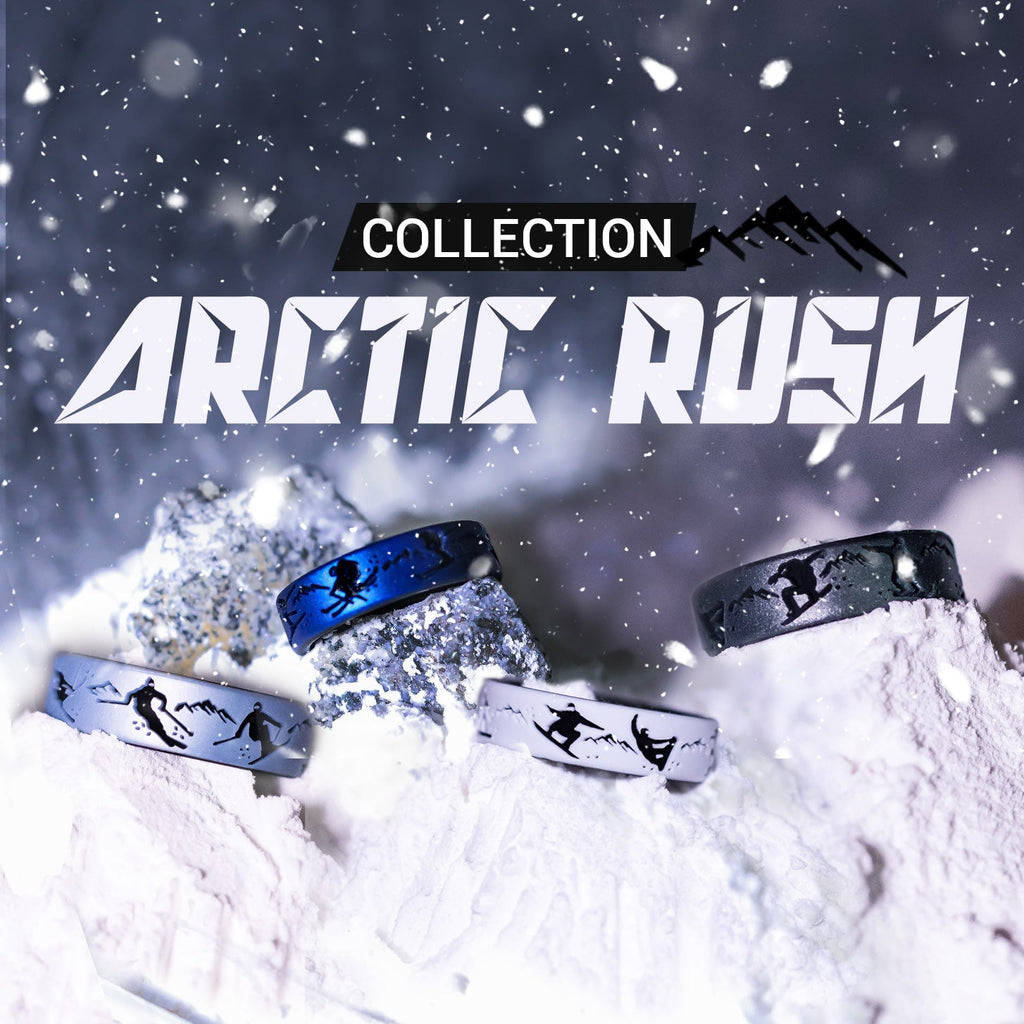 Skiers - Arctic Rush Silicone Ring - Engraved Dual Layer | Knot Theory
