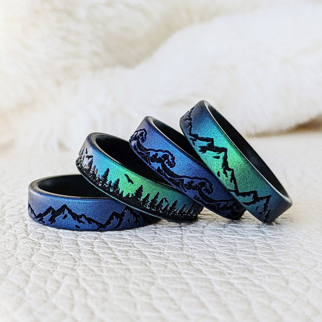 🌲 Forest Silicone Ring